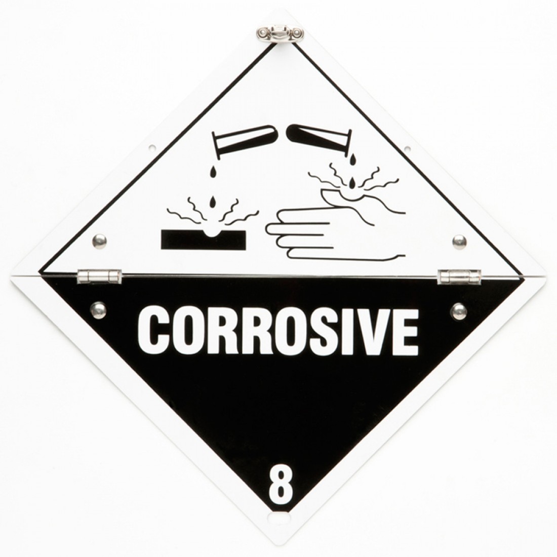 Folding Warning Diamond Panel Corrosive