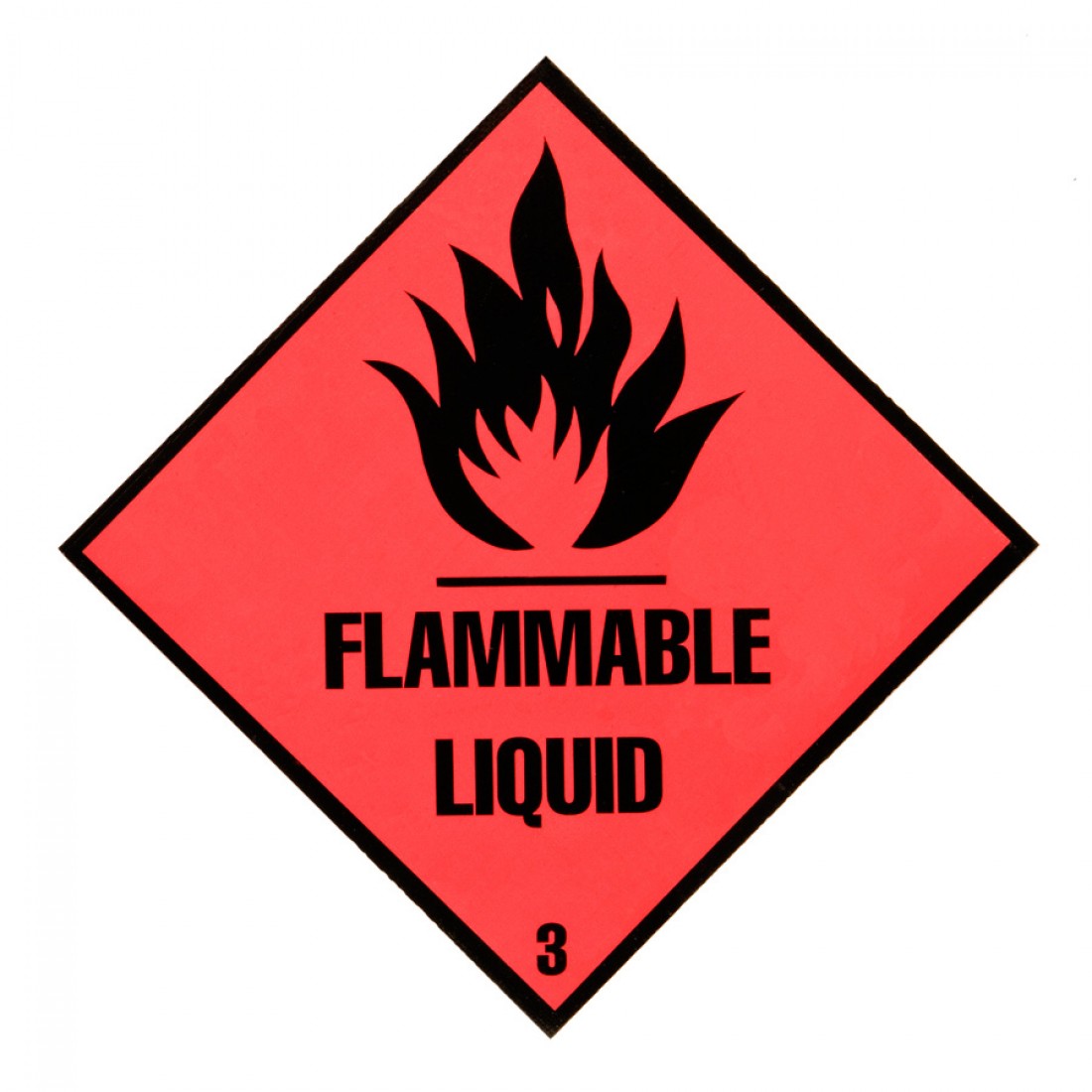 Hazard Diamond Label Two Colour - Flammable Liquid