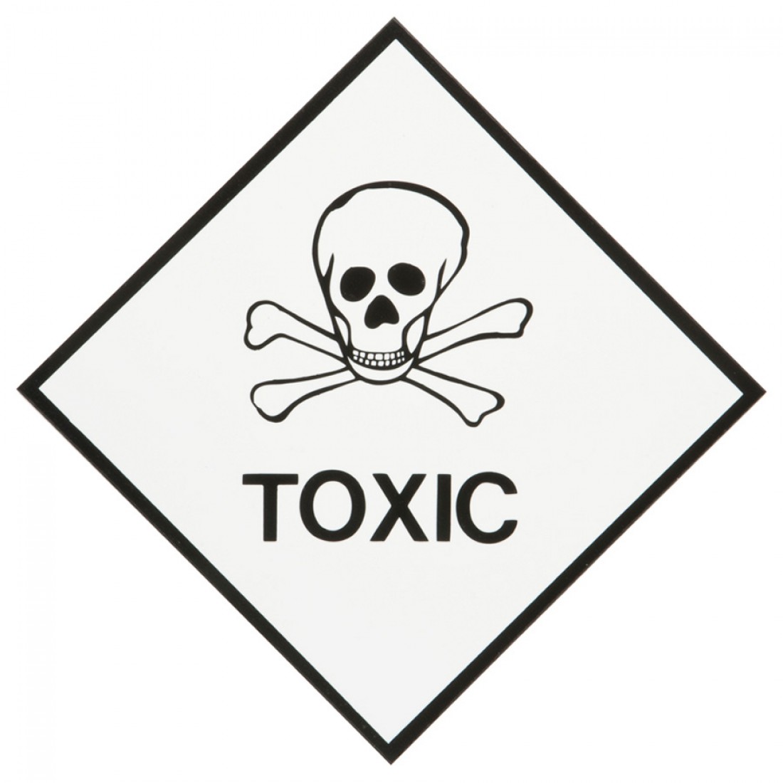 Hazard Diamond Label One Colour - Toxic